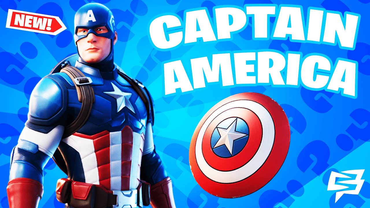 *NEW* Captain America Fortnite Skin Showcase In-Game with All Back ...