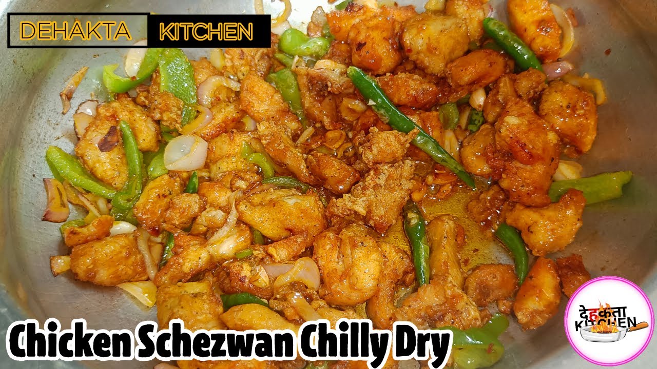 SCHEZWAN CHICKEN DRY RECIPE 😋 CHICKEN STARTER RECIPE | BEST FOR PARTY ...