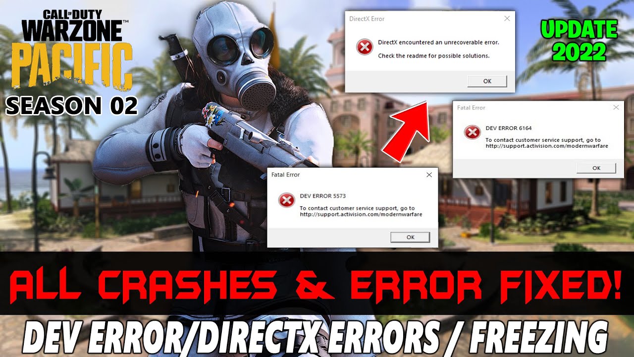 COD Warzone Pacific S2 DEV Error | Warzone Crashing | Directx ...