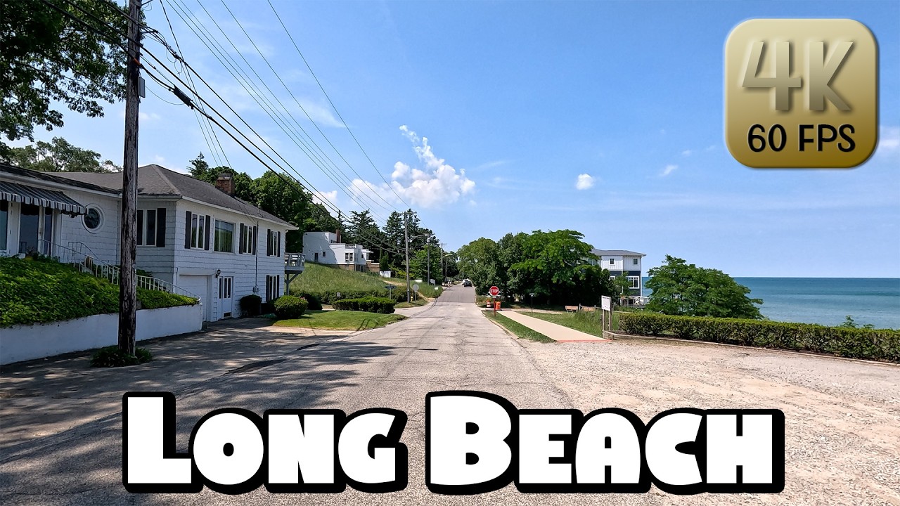 Driving Around Beautiful Long Beach, Indiana in 4k Video - YouTube