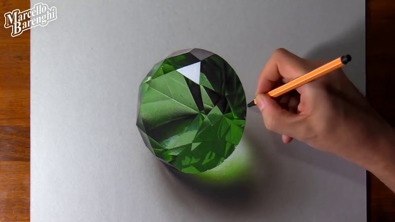 Drawing Emerald, so Realistic that... 🤑 - YouTube
