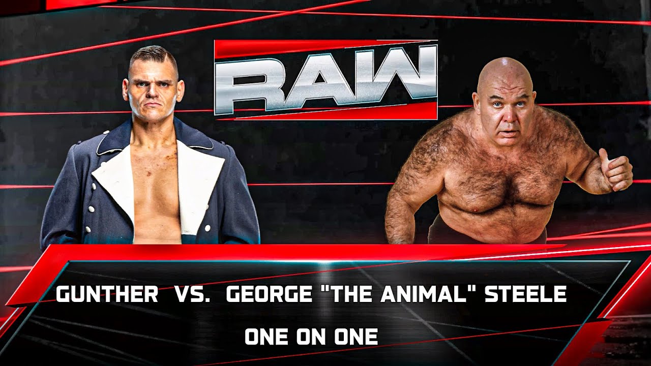Gunther Vs George Steele - One On One Match At WWE RAW - YouTube