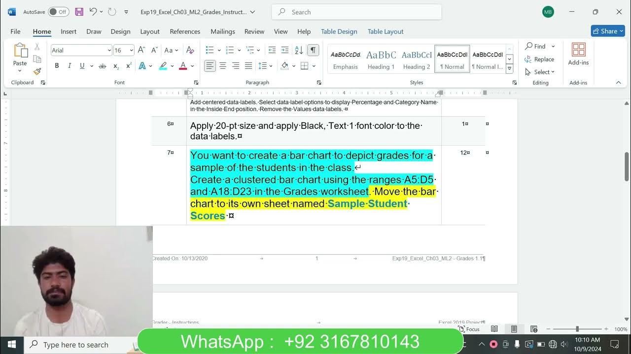 Exp19_Excel_Ch03_ML2_Grades | Excel Chapter 3 Mid-Level 2 – Grades | excel Ch03 ML2 Grades - YouTube