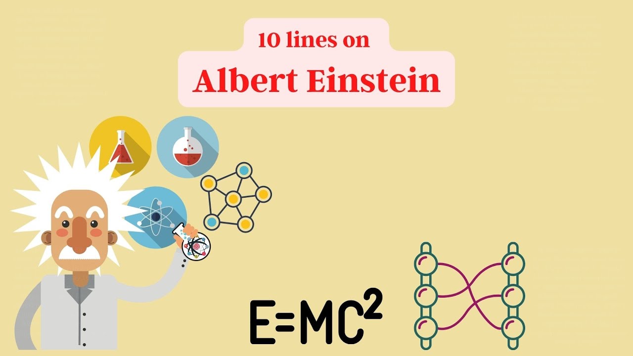 10 lines on Albert Einstein in English | Albert Einstein 10 lines - YouTube
