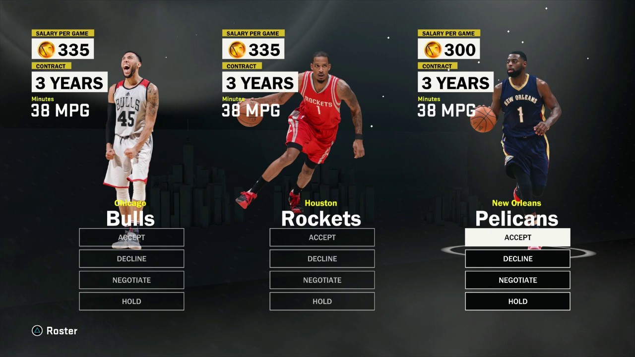 NBA 2K17 My Career - Offseason Free Ageny Where Will James Justice Go ...