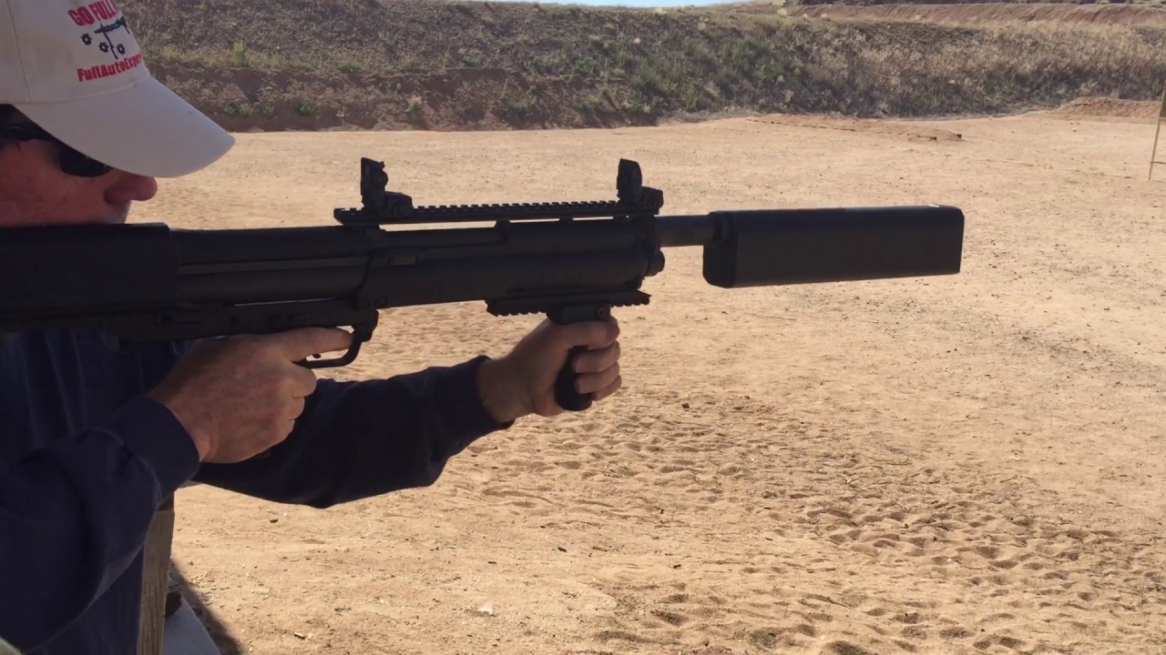 Shooting a Keltec KSG in 12GA with Silencerco Salvo suppressor - YouTube