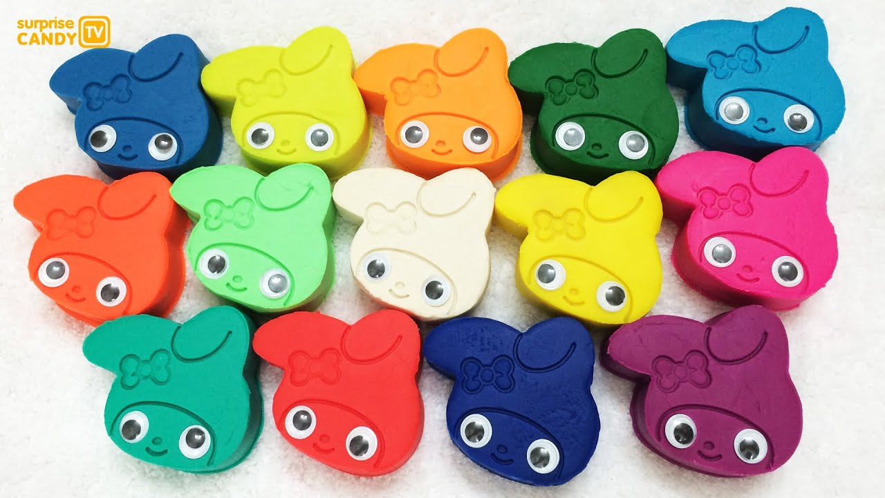 My Melody Bunny Playdough Play and Learn colors Education for kids ...