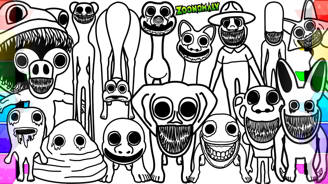 ZOONOMALY Coloring Pages / How to Color ALL NEW MONSTERS and BOSSES ...