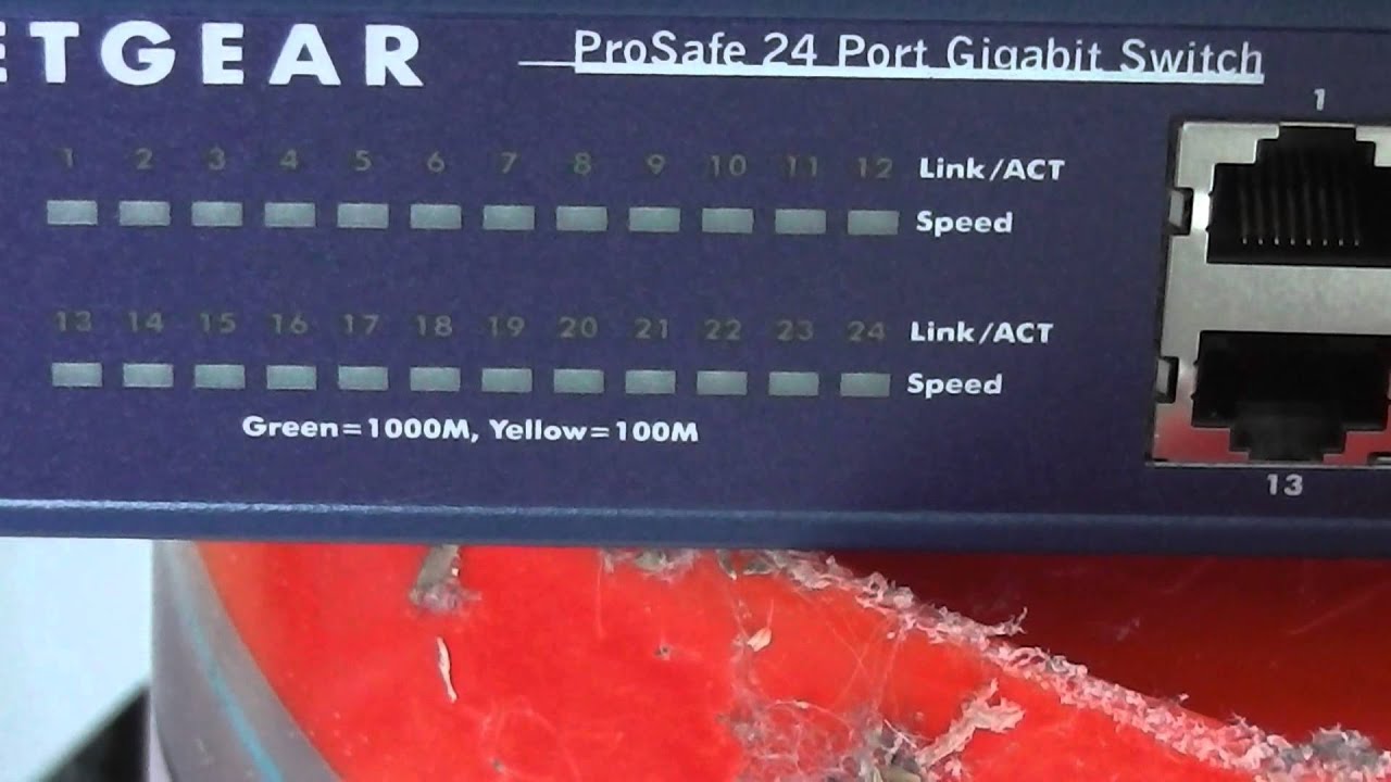 NCauctions.com Netgear Prosafe 24 Gigabit Switch JGS524 V2 - YouTube