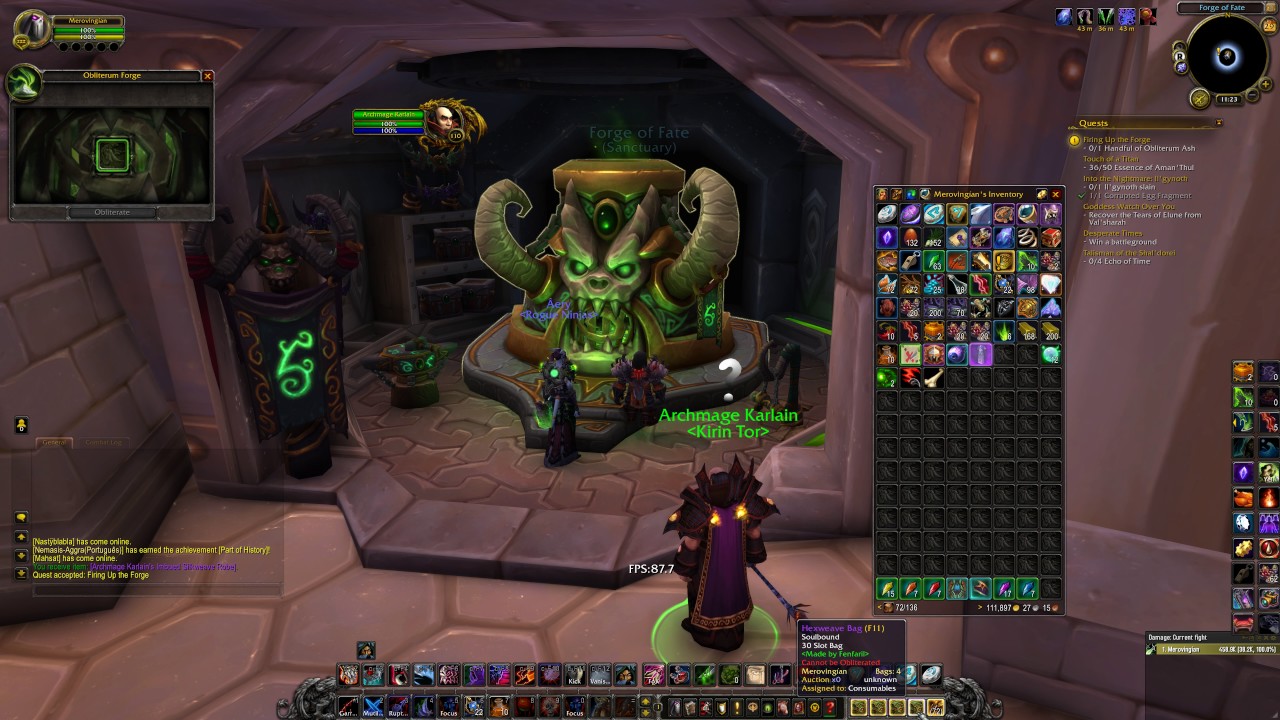 Firing Up the Forge Patch 7.2 WoW Legion i3 6100 GTX 1070 - YouTube