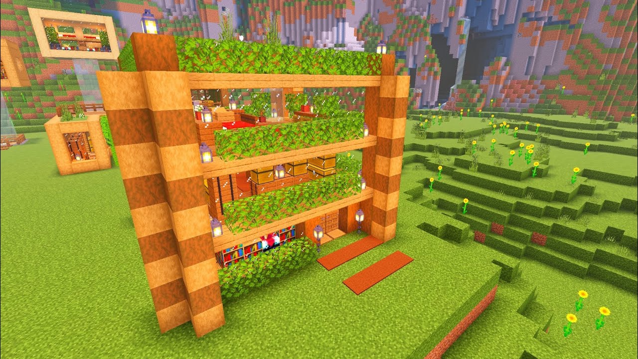 Minecraft : How To Build A Three - Story Wooden House (Build Tutorial ...