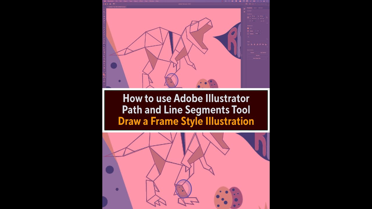 How to use Adobe Illustrator Path and Line Segments tool Draw a frame ...
