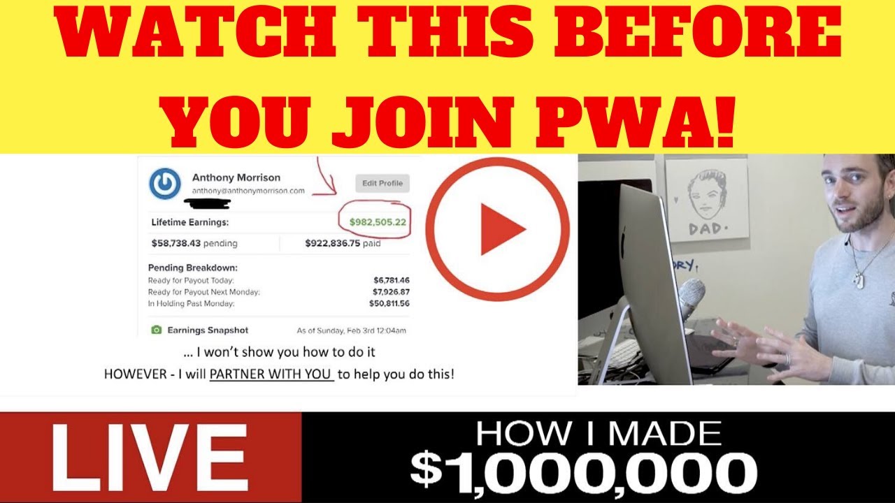 Partner with Anthony Morrison Review | WATCH THIS before you join PWA ...