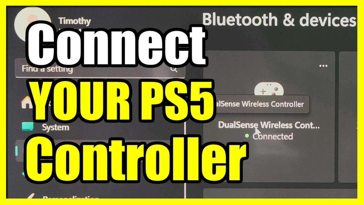 How to Connect PS5 Controller to your Windows 11 PC (Wireless Bluetooth ...