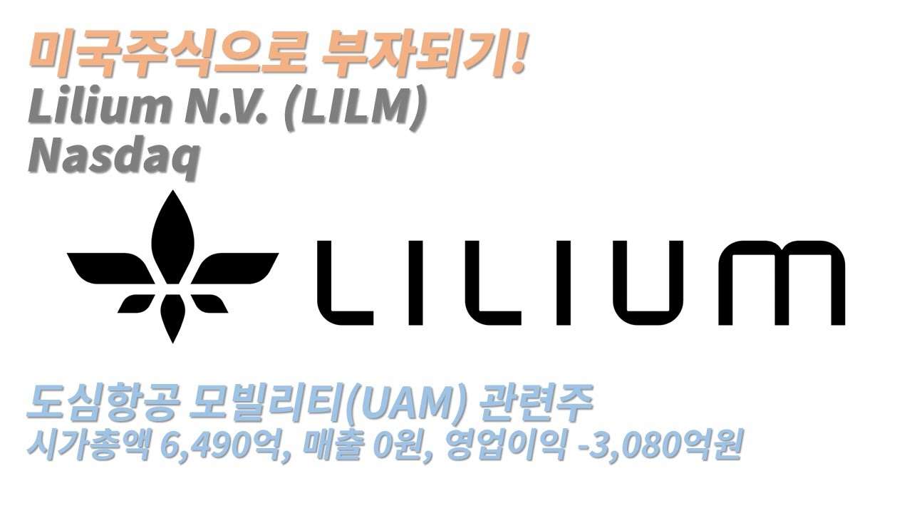 미국주식 / 도심항공모빌리티 (UAM: Urban Air Mobility) 관련주 릴리움/ Lilium N.V. (LILM ...