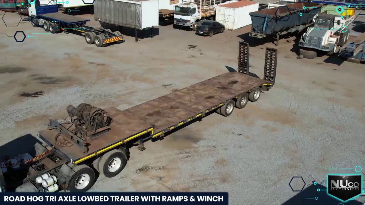 ROAD HOG TRI AXLE LOWBED TRAILER WITH RAMPS & WINCH | NUco Auctioneers ...