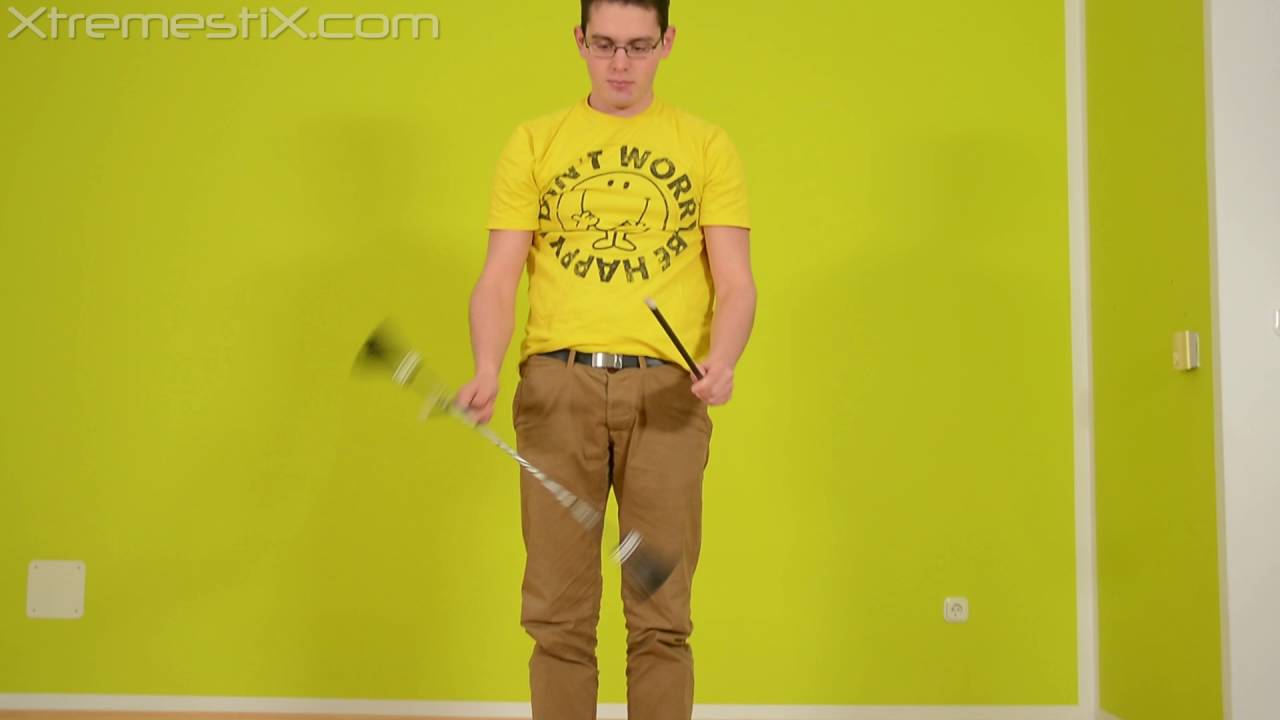 XtremestiX - Devilstick/ Flowerstick - Tutorial#1 (The Helicopter) - YouTube