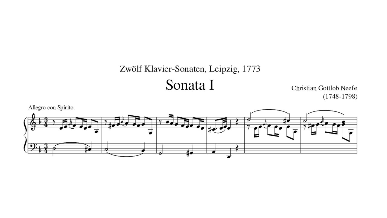 Christian Gottlob Neefe – Keyboard Sonatas No.1-4 - YouTube