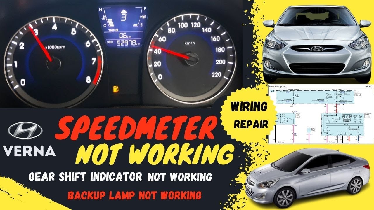 Hyundai Verna fluidic 2011 Speed Meter not working / Gear shift ...