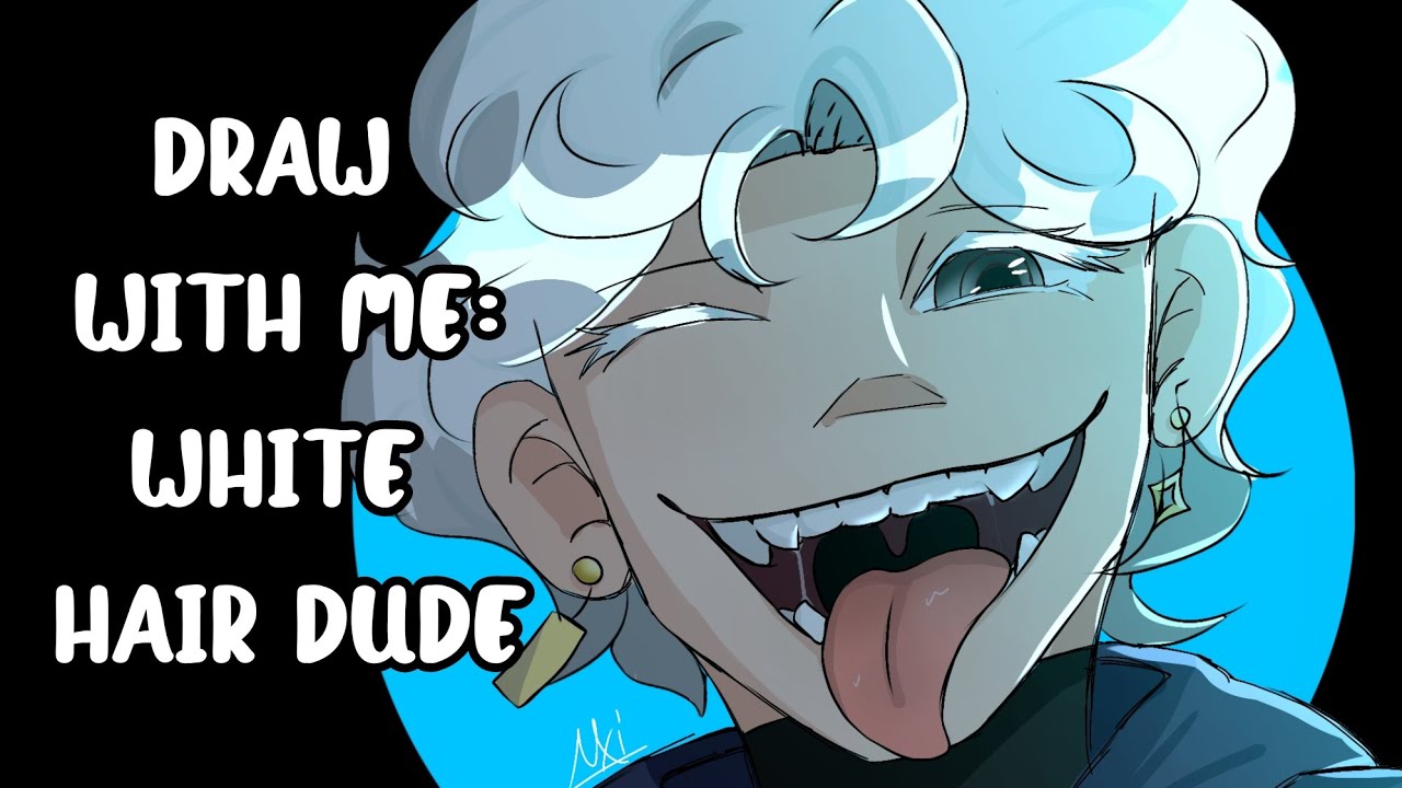 Draw with me: White haired dude #art #drawing #digitalart #oc # ...
