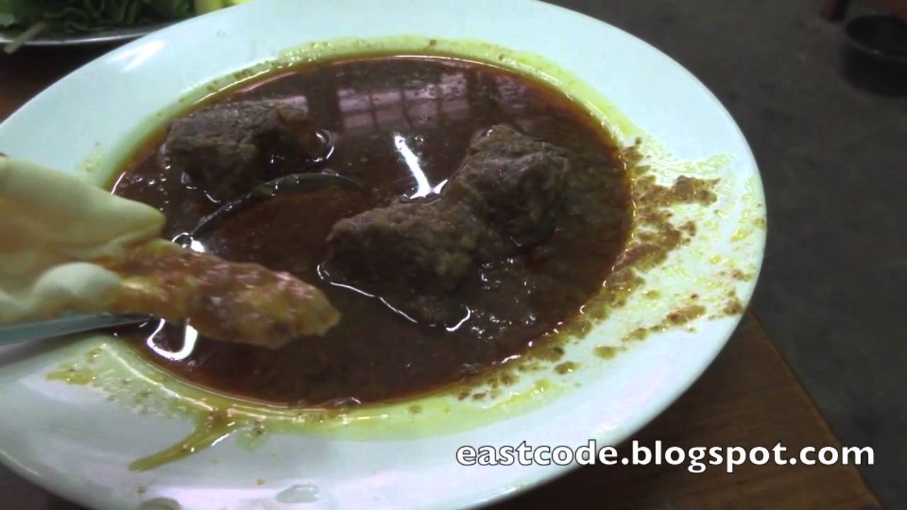 Fresh cooked Naan bread and beef curry Yangon Myanmar - YouTube