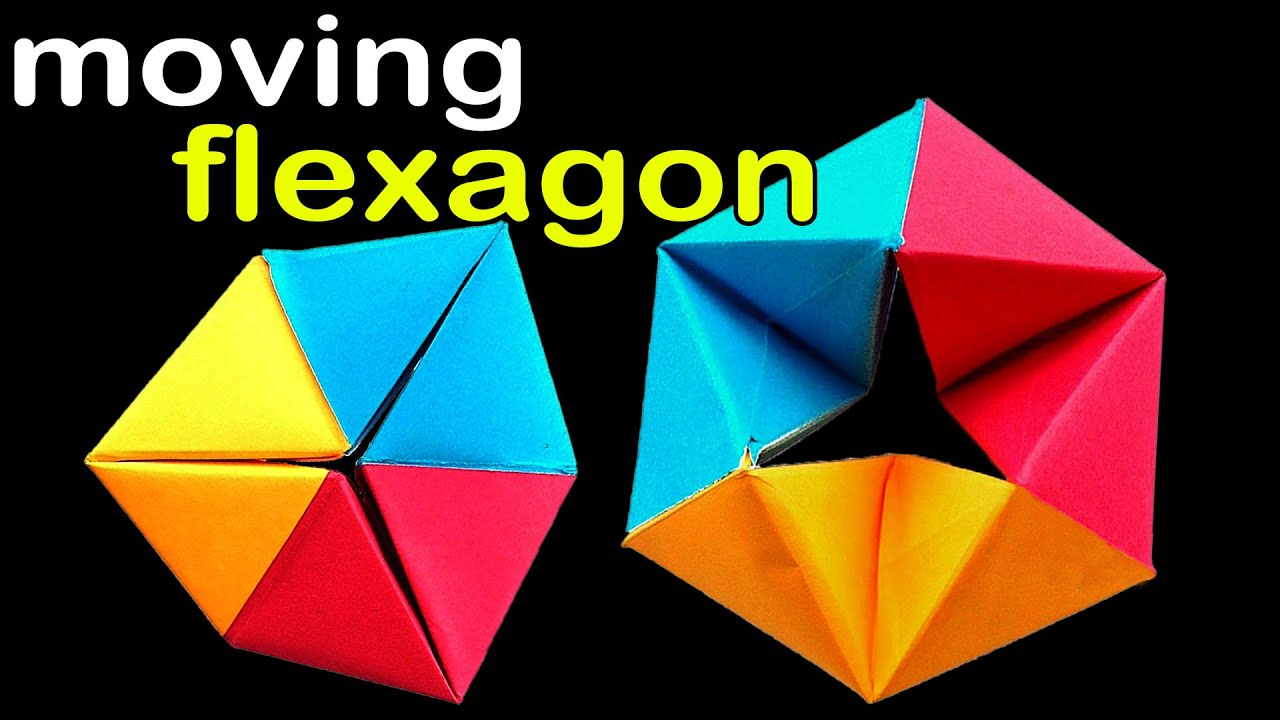 how to make a paper flexagon | origami moving flexagon - YouTube