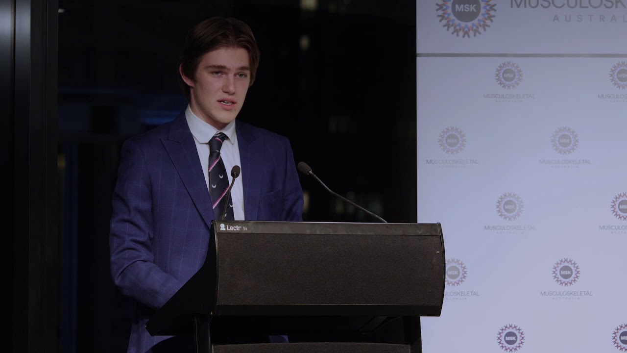 Sam Squires - Musculoskeletal Australia's 50th anniversary dinner - YouTube