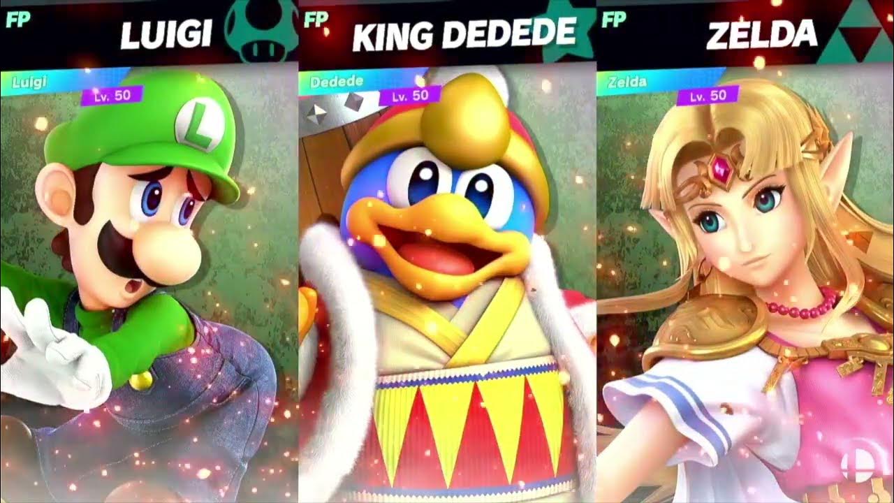 Super Smash Bros Ultimate Amiibo Fights 11pm Finals Luigi vs Dedede vs Zelda - YouTube