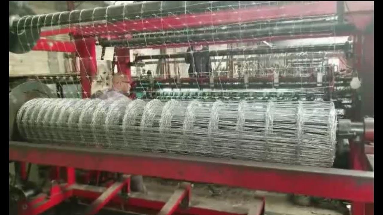 Fixed knot veldspan wire fence - YouTube