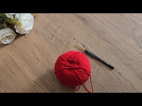 Viral Olan Bandana Kırmızı İple Ördüm Muhteşem Oldu ✅️ 1 Saatte Ör Tak 