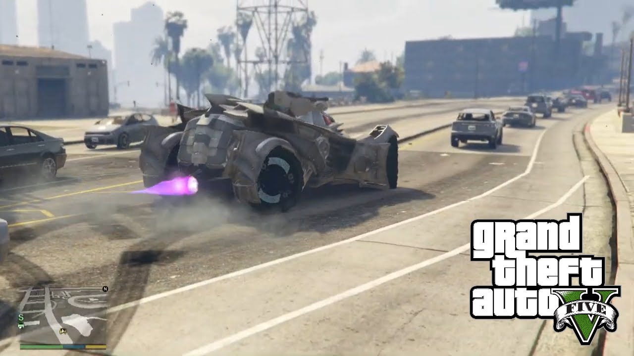 All BatMOBILE + BATwing on the Go Grand Theft Auto V gta 5 mod - YouTube