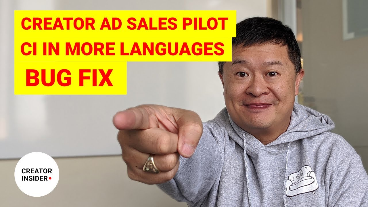 Creator Ad Sales Pilot, Creator Insider Localization, Studio Updates ...