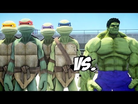 The Incredible Hulk vs Teenage Mutant Ninja Turtles