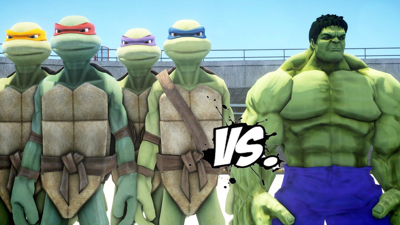 The Incredible Hulk vs Teenage Mutant Ninja Turtles - YouTube
