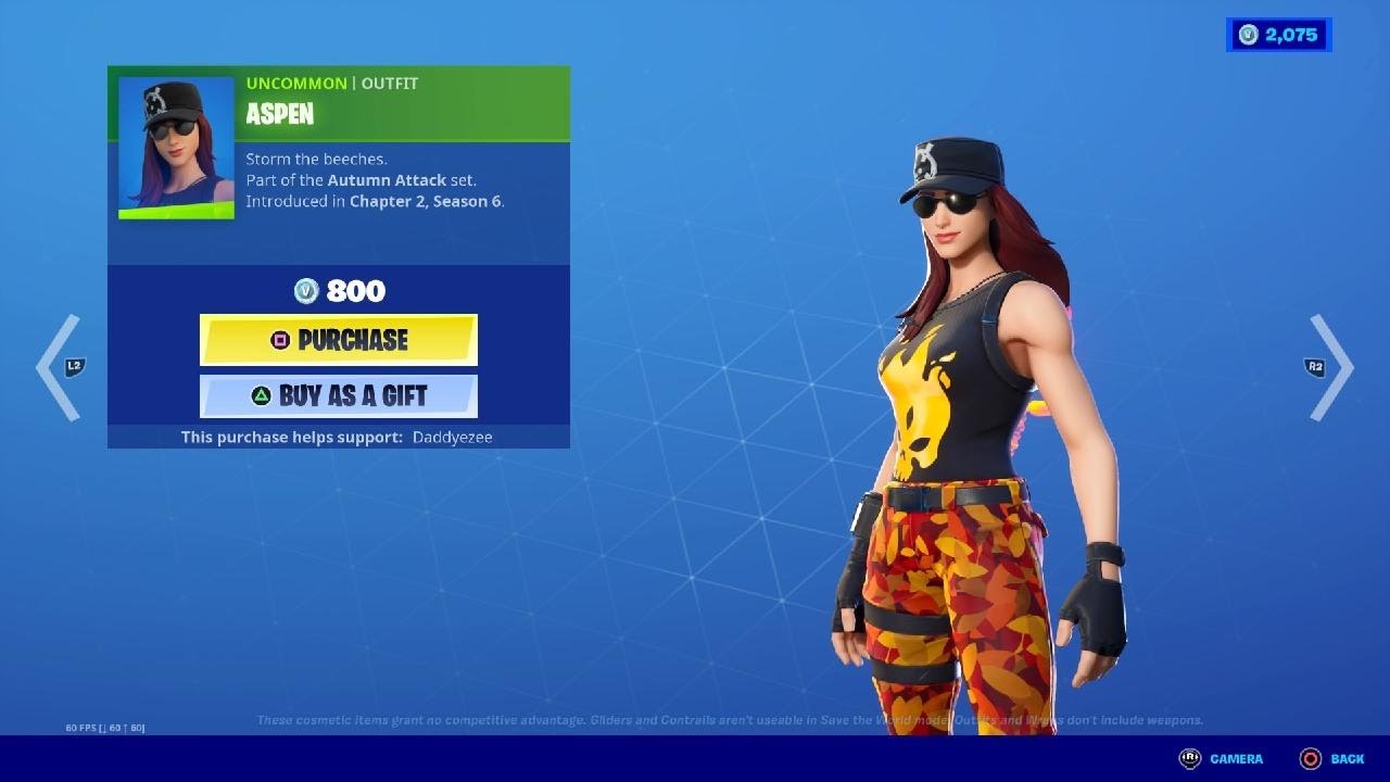 Fortnite New item Shop Aspen Skin - YouTube