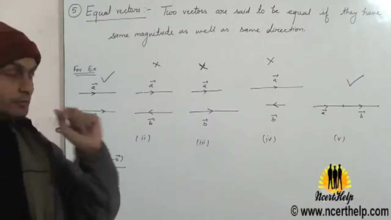 Equal Vectors: How to identify equal vectors class 12 vector algebra ...