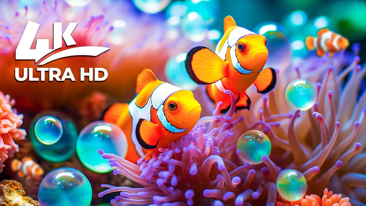 Aquarium 4K (ULTRA HD) - The World Of Sea Jellyfish, Tropical Fish ...