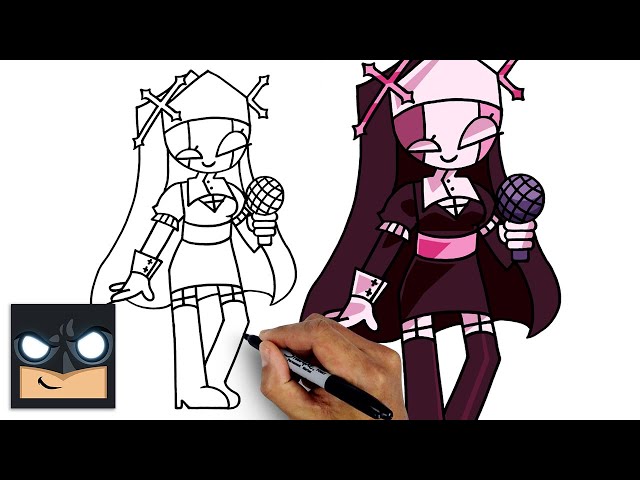 How To Draw Sarvente | Friday Night Funkin - Videos For Kids