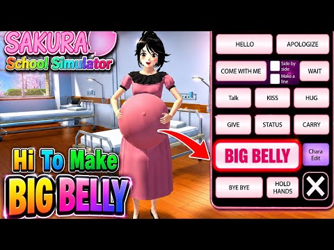 How to Get BIG BELLY 🤰🏻Sakura School Simulator 😱 Big Belly Easy Tutorial | Rina Pregnant 