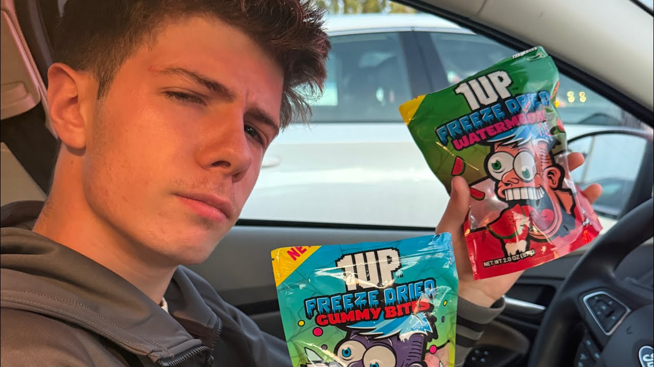 M&Breviews 1up candy freeze dried candy 🥶 - YouTube