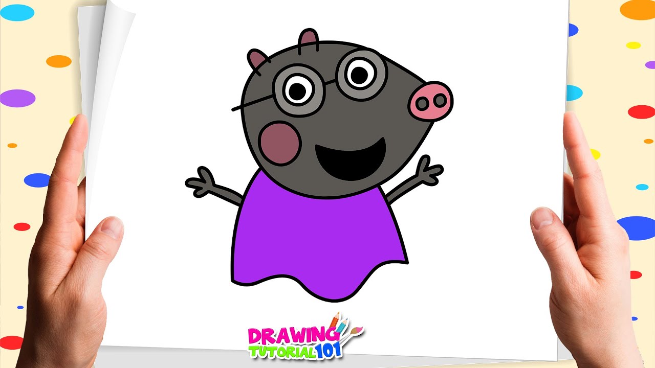 🆕How To Draw Molly Mole From Peppa Pig | Easy Step by Step - YouTube