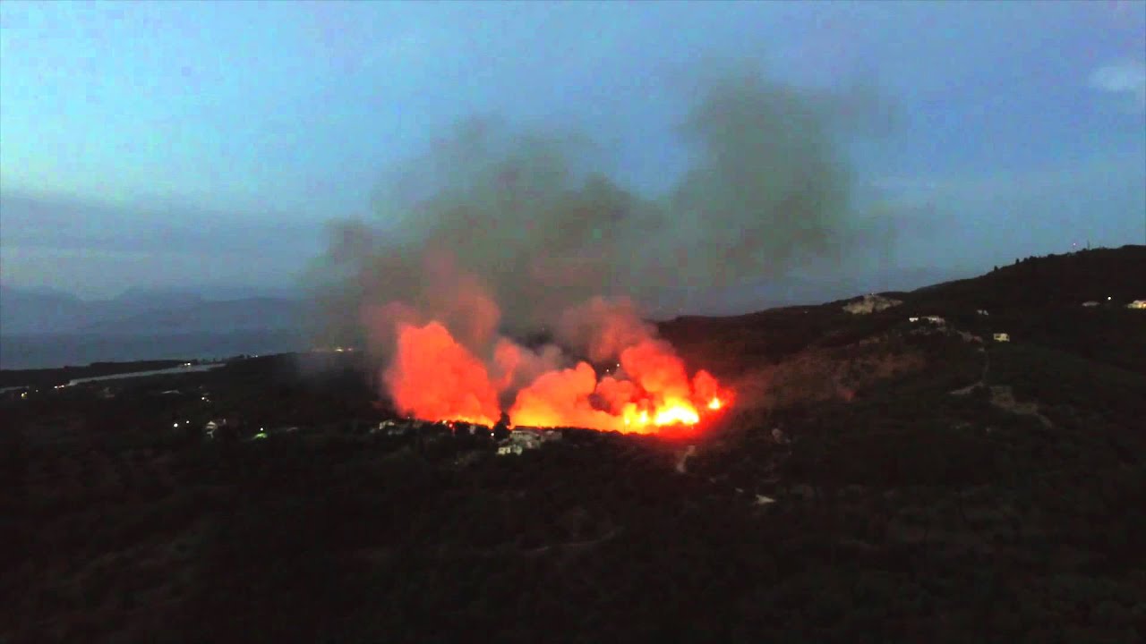 DJI Phantom 3 - Fire Time Lapse in Corfu, Greece - YouTube
