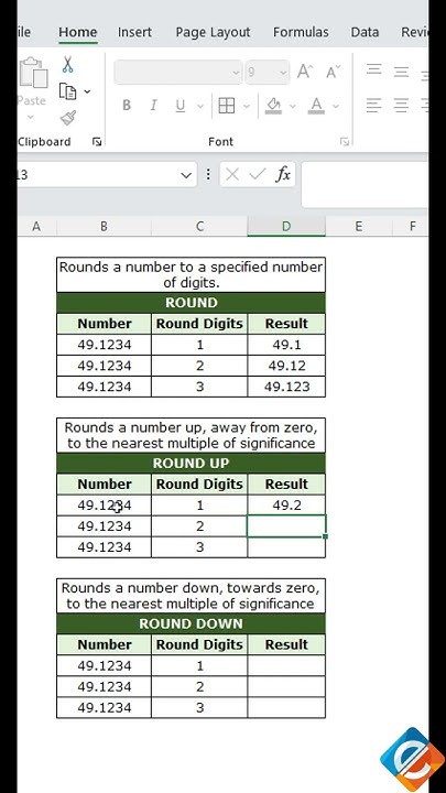 Excel Rounding Mastery: Round, RoundUp, RoundDown Like a Pro! 🔄📊💡 - YouTube