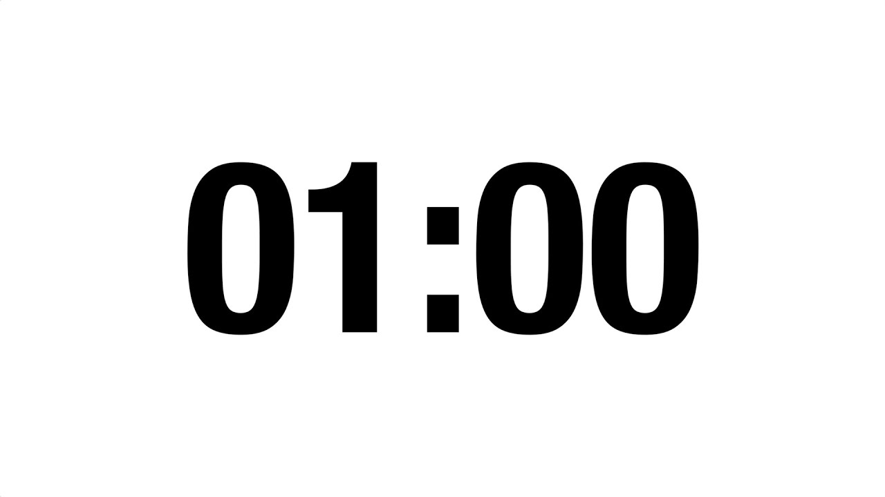 1-Minute Timer | Countdown with Beep - YouTube