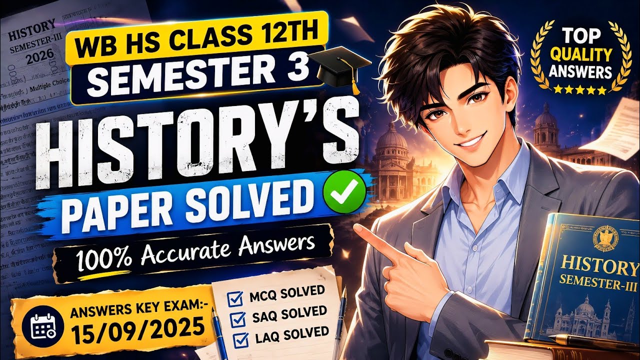 WB HS Class 12th History | Semester 3 | 2025 Exam Paper Solve & Answer ...
