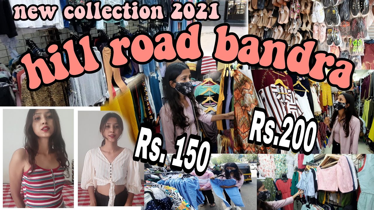 Bandra hill road | Cheapest clothing market | 1st video | Mumbai | 2021 ...