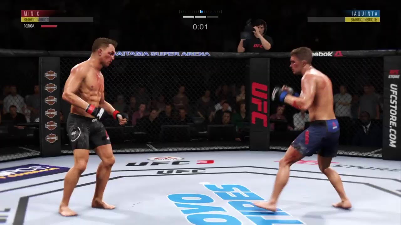 UFC 3 MMA (Sony PS4 720p) ULTIMATE TEAM Single mode extra hard НОКАУТ ...