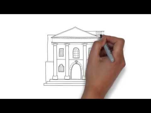 How to draw a museum - YouTube