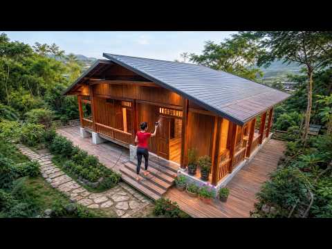 TIMELAPSE – Excellent Construction: Solo Builder Girl Turns Raw Wood into a Dream Interior