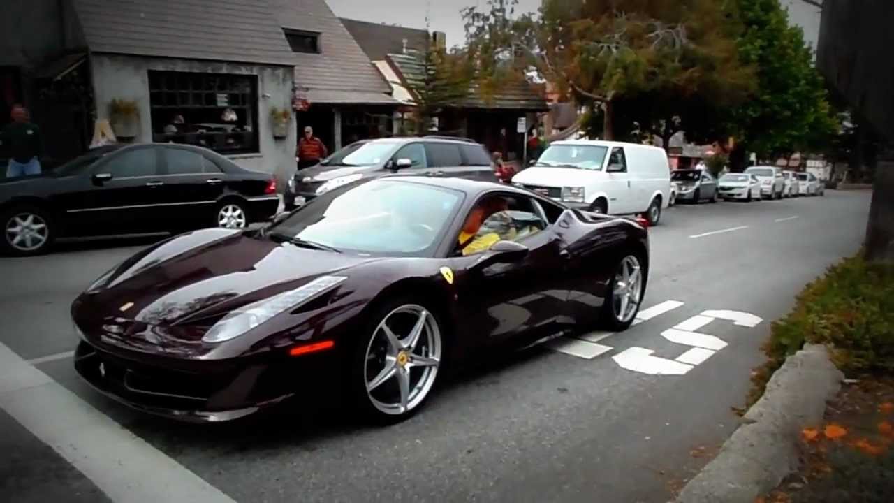 MAROON Ferrari 458 Italia + 4 Teslas! - YouTube